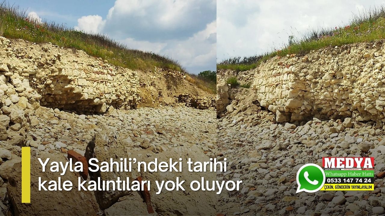 Yayla Sahili’ndeki tarihi kale kalıntıları yok oluyor - MEDYA KEŞAN